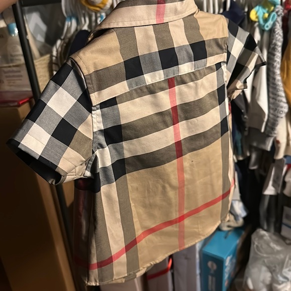 Burberry | Shirts & Tops | Baby Burberry Shirt 36 Months Worn Once ...